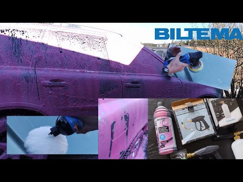 Provar Produkter Från Biltema|Foam Lance Skumspruta|Högtryckstvätt|Flygrost|Billig Poleringsmaskin|