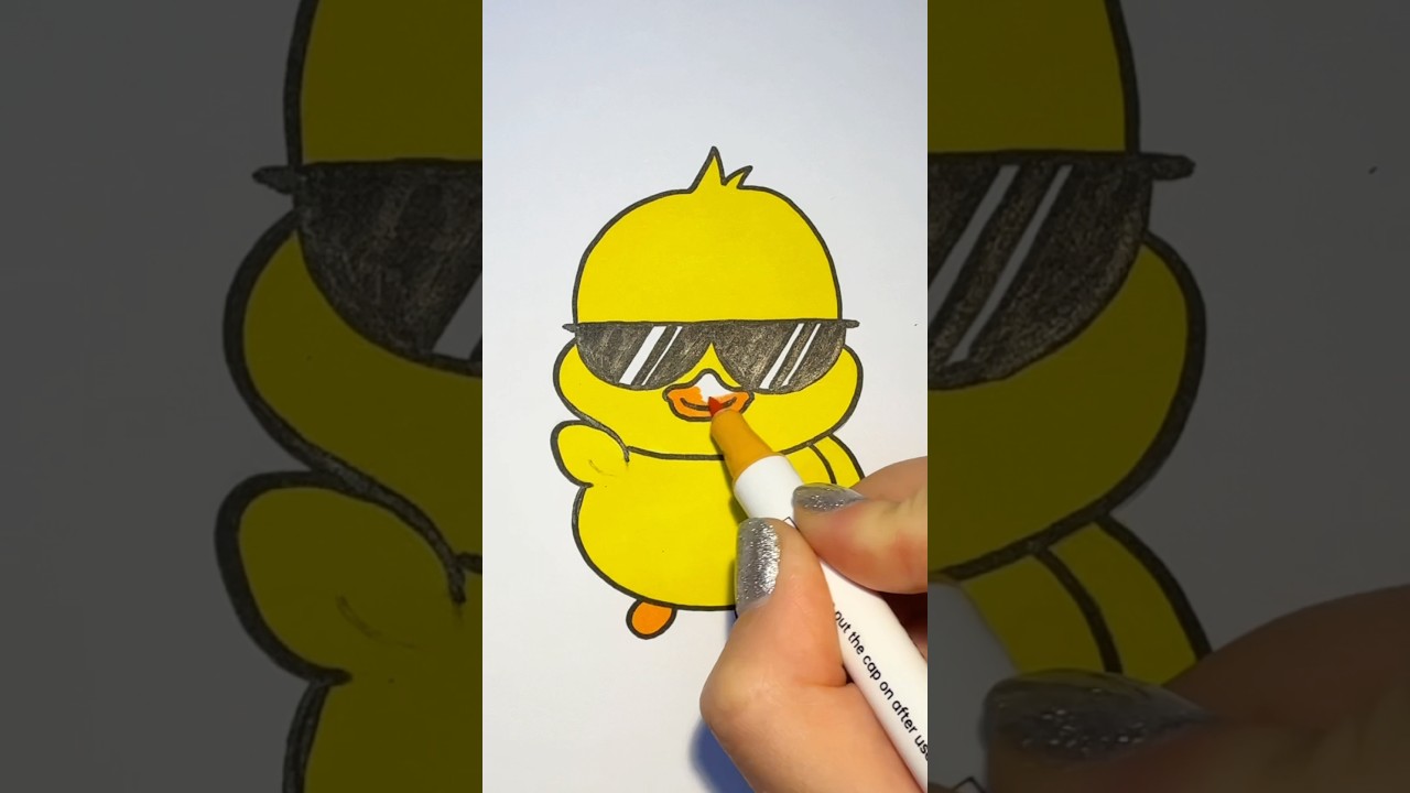 How to draw a cool duck 🦆 Step by step drawing