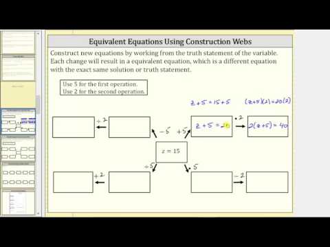 Create Equivalent Equations Using Construction Web I (Two Step) | Math ...