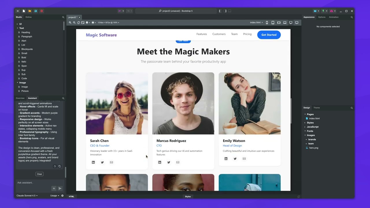 How to use the new AI Assistant in Bootstrap Studio