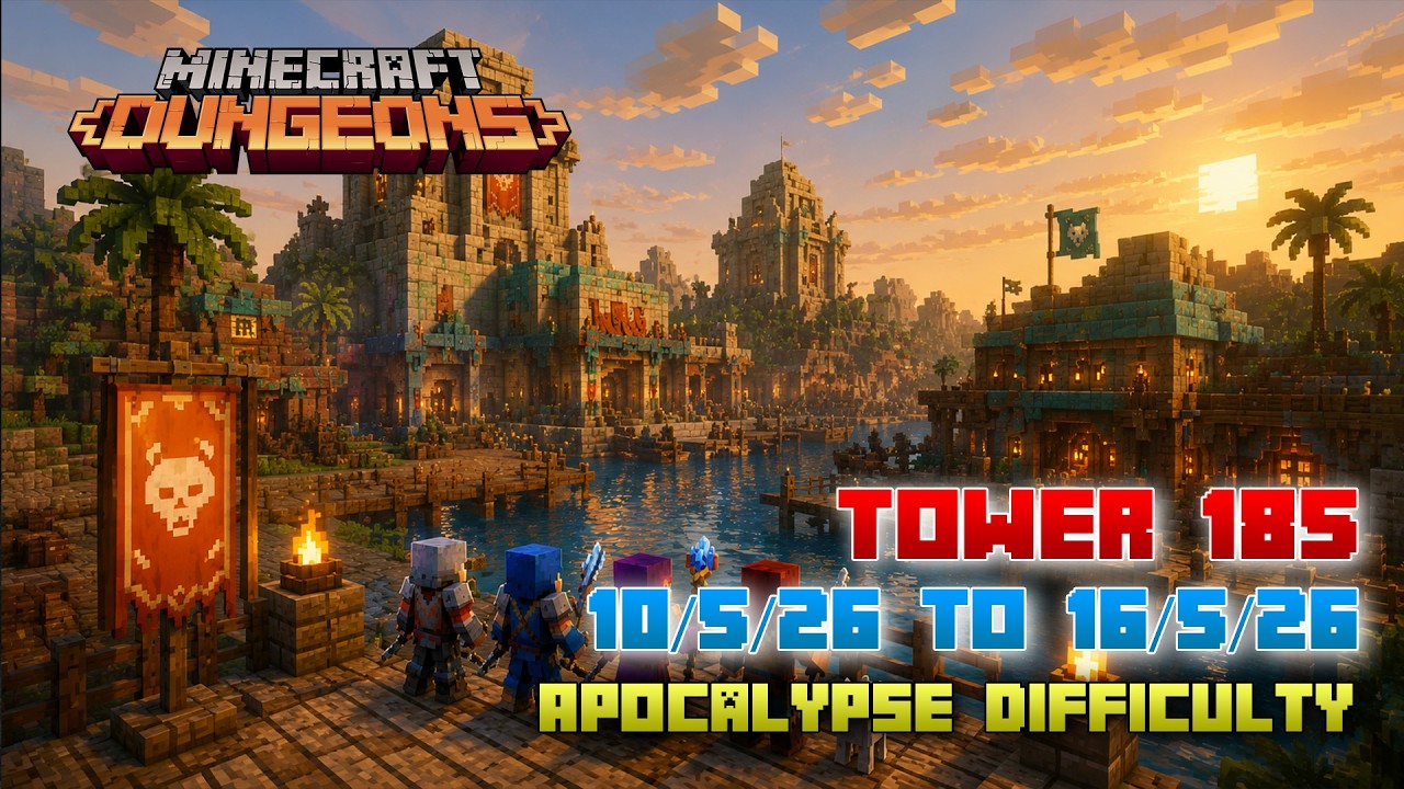 The Tower 185 [Apocalypse] Full Climb, Guide & Strategy, Minecraft Dungeons Fauna Faire