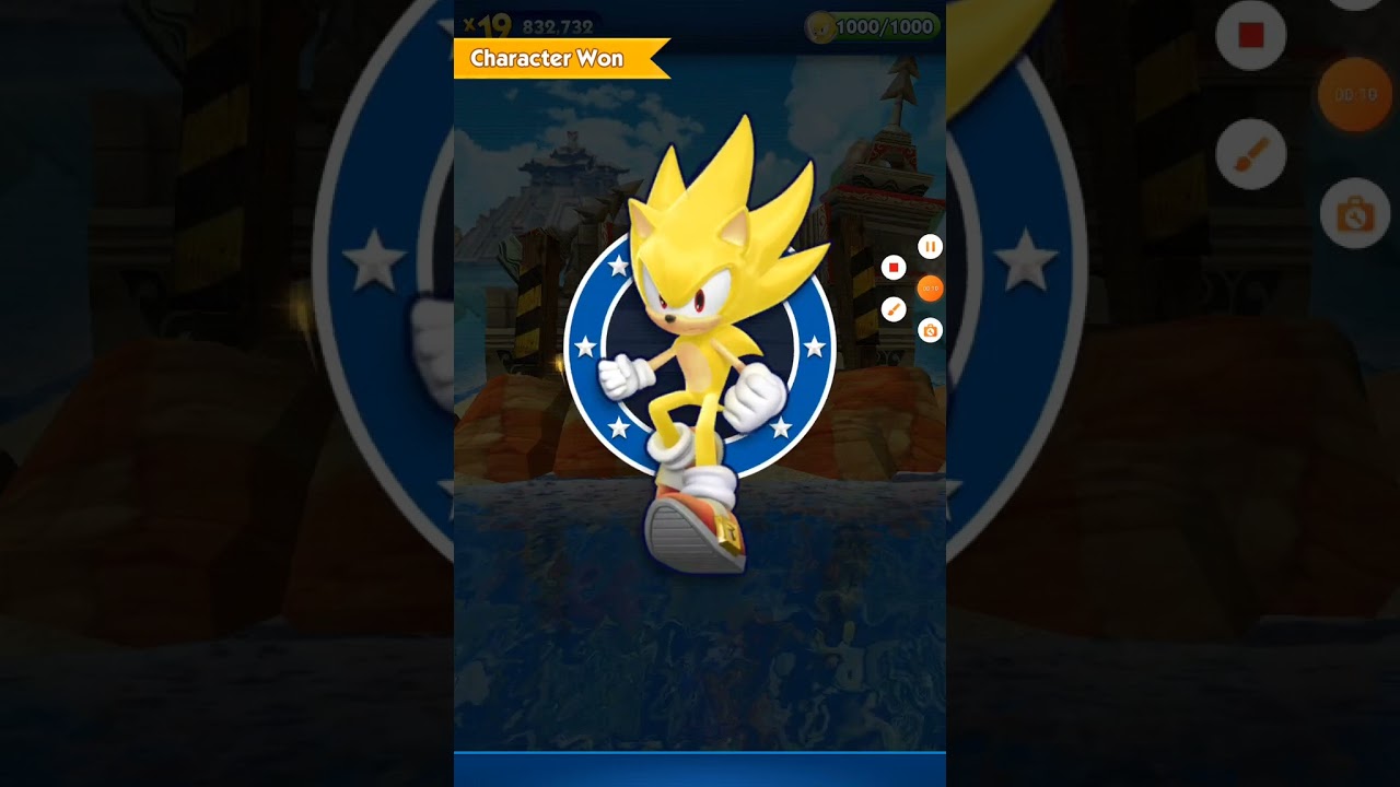 I got super sonic in sonic dash!