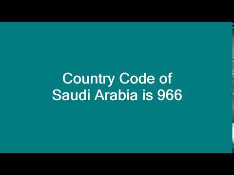 Country Code of Saudi Arabia is 966
