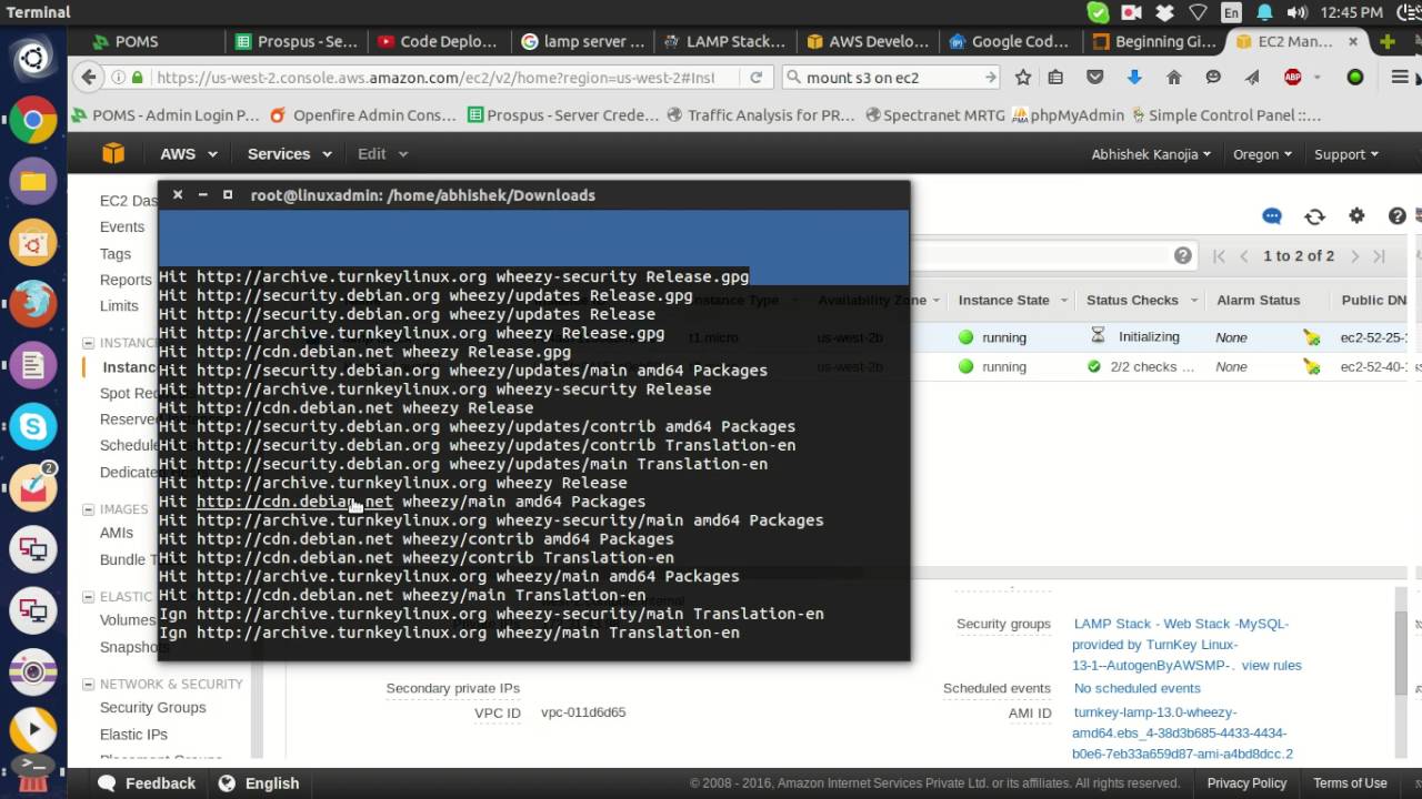 How to install lampstack AWS (LAMP Stack - Web Stack -MySQL- provided by TurnKey Linux)
