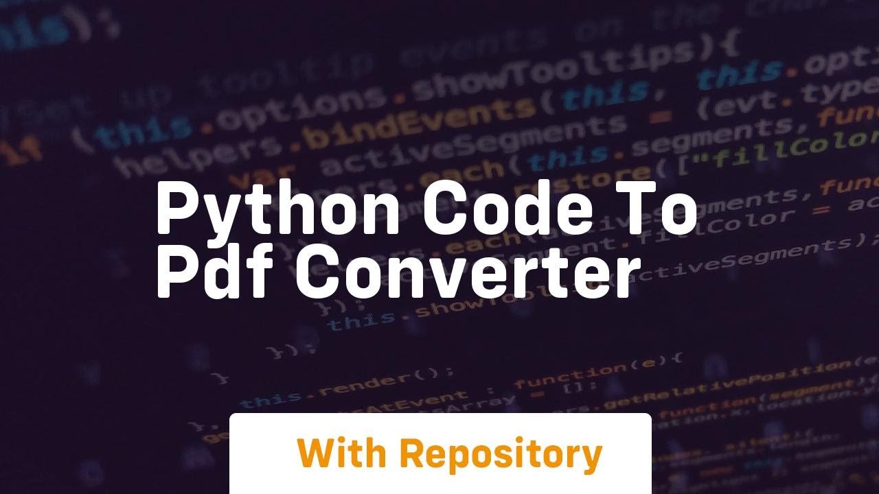 python code to pdf converter