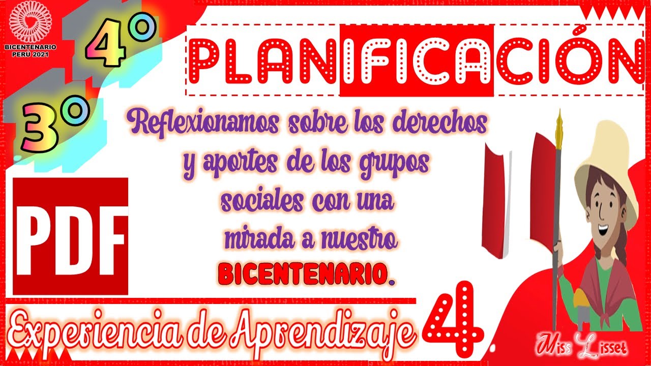 3° y 4° - PLANIFICACIÓN DE LA EXPERIENCIA DE APRENDIZAJE 4 - PDF - GUÍA DOCENTE - APRENDO EN CASA