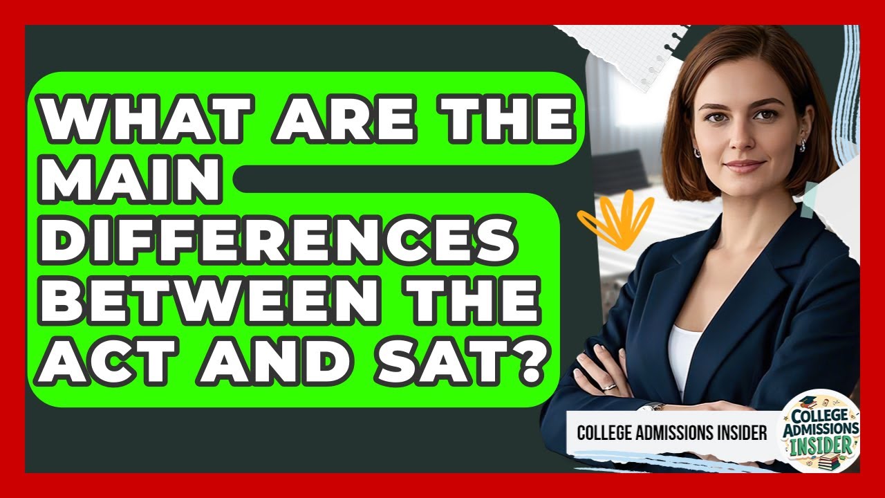 What Are the Main Differences Between the ACT and SAT? | College Admissions Insider