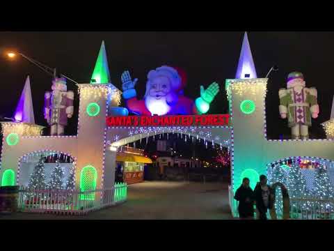 Santas Enchanted Forest 2023 40th Anniversary Miami Dade County, Medley Florida. Christmas Carnival.