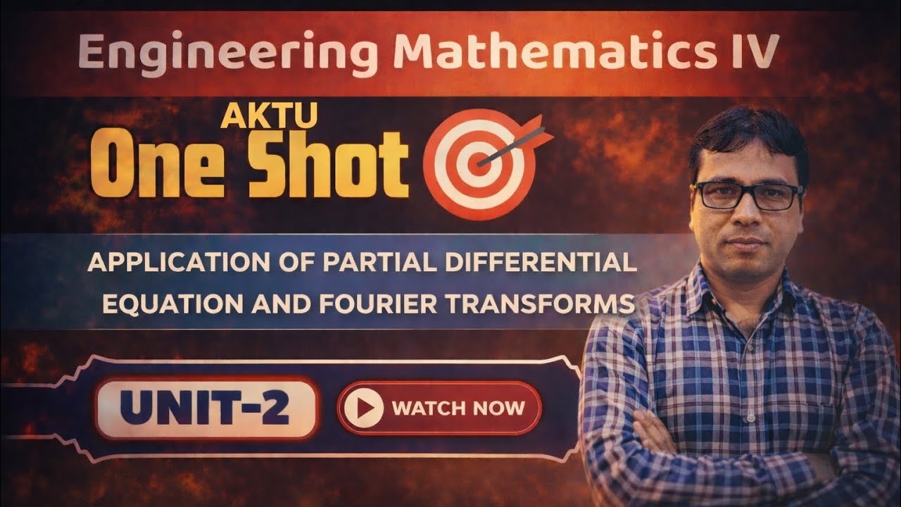 AKTU Mathematics IV | Unit-2 One Shot 🔥 | Application of PDE & Fourier Transforms | Engineering Ways
