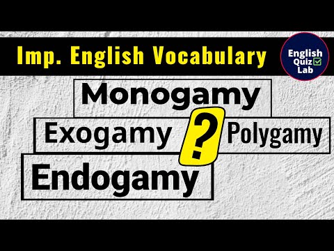 Suffix- 'gamy' | English Vocabulary