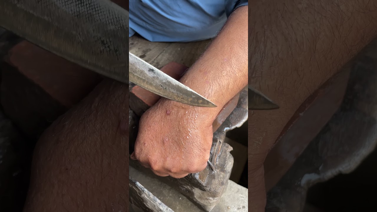 Razor Sharp Knife Edge 🔥 Paper Cut & Hair Shave Test! #shorts