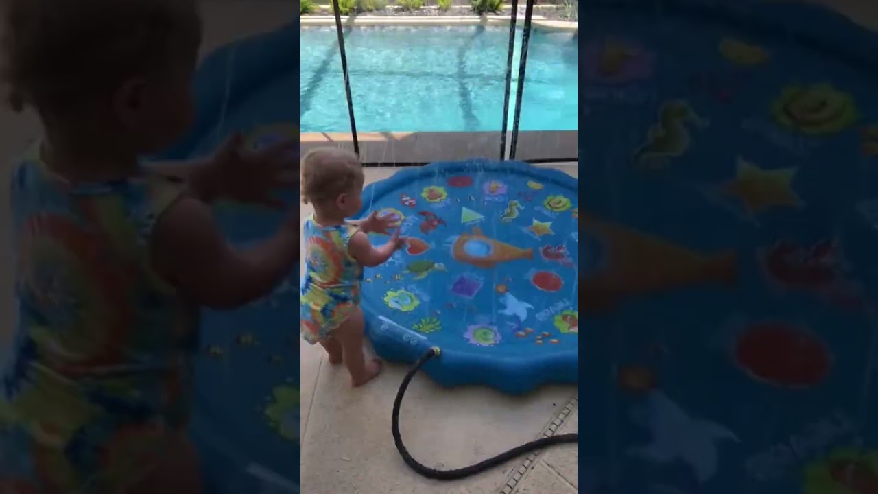 3-in-1 Splash Pad for Toddlers: Sprinkler, Wading Pool, and Play Mat #splashpad