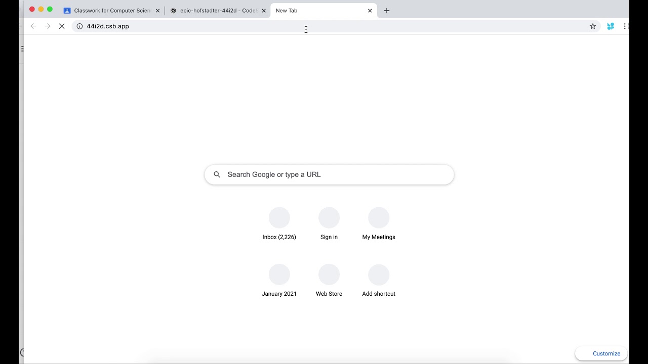 Code Sandbox 1   Hello World