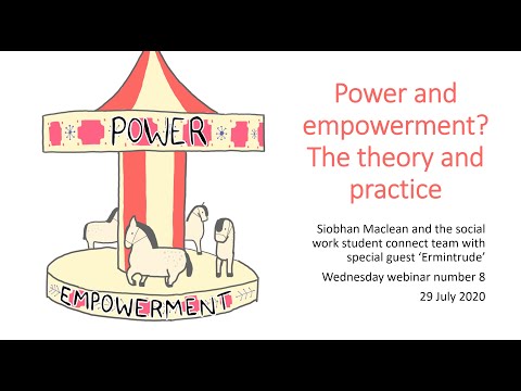 Power and empowerment? The Theory and Practice. Social Work Student Connect Webinar number 8