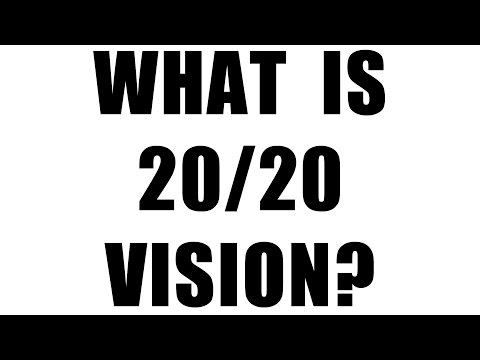What does 20/20 vision mean?