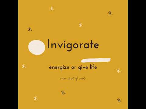 Invigorate. Never Short of Words. Words for a better Vocabulary. How to Pronounce. #Shorts