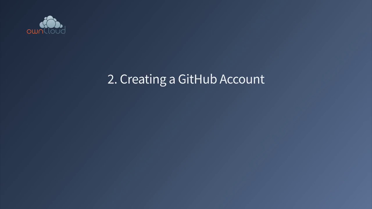 #2  Create a GitHub Account