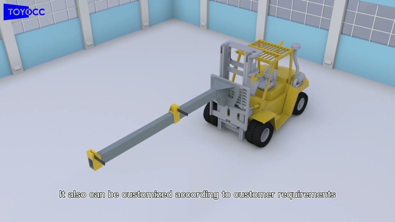 A forklift truck is a professional tool for loading and unloading container glass.