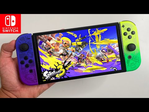 Splatoon 3 Nintendo Switch OLED Gameplay - Special Edition Fortnite & Mario Strikers