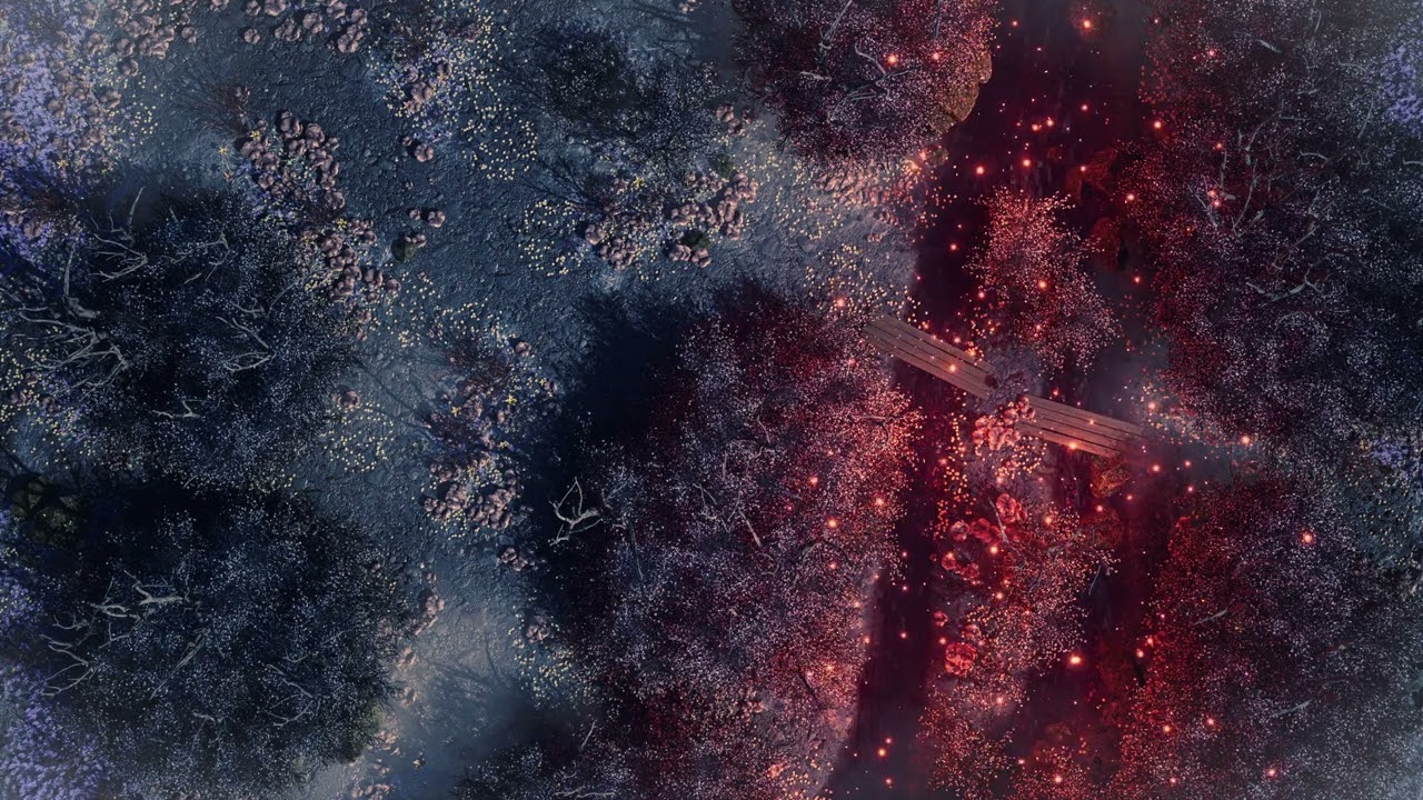 D&D - Animated Battle Map - Random Dark Forest Encounter UE5