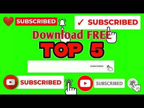 TOP 5 || Green Screen Animated Subscribe Button. Free Download