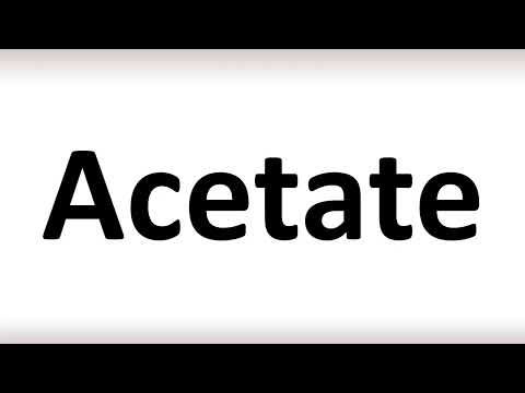 How to Pronounce Acetate (correctly!)