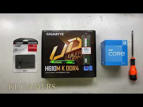 intel Core i3 12100 GIGABYTE H610M K DDR4 Kingston A400 SSD Simple Desktop PC Build