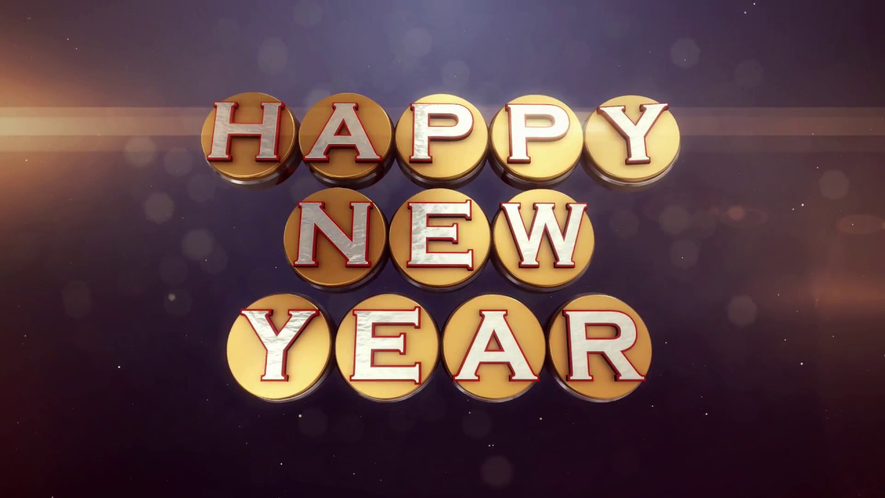 Happy New Year Status, Happy New Year Wishes Greeting Golden 3D Text Animation, what's app status