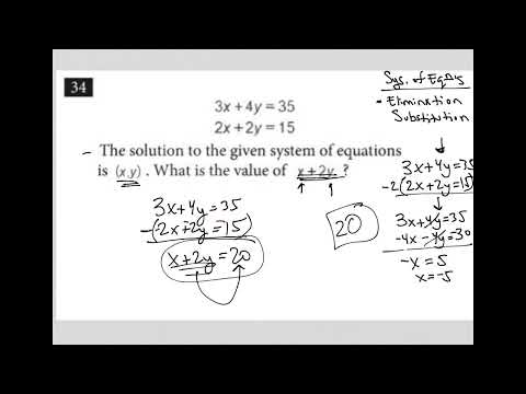 3x +4y = 35, 2x +2y = 15; The solution to the given system of equations is (xy) . What is the...