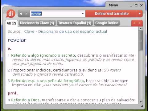 Definición de revelar