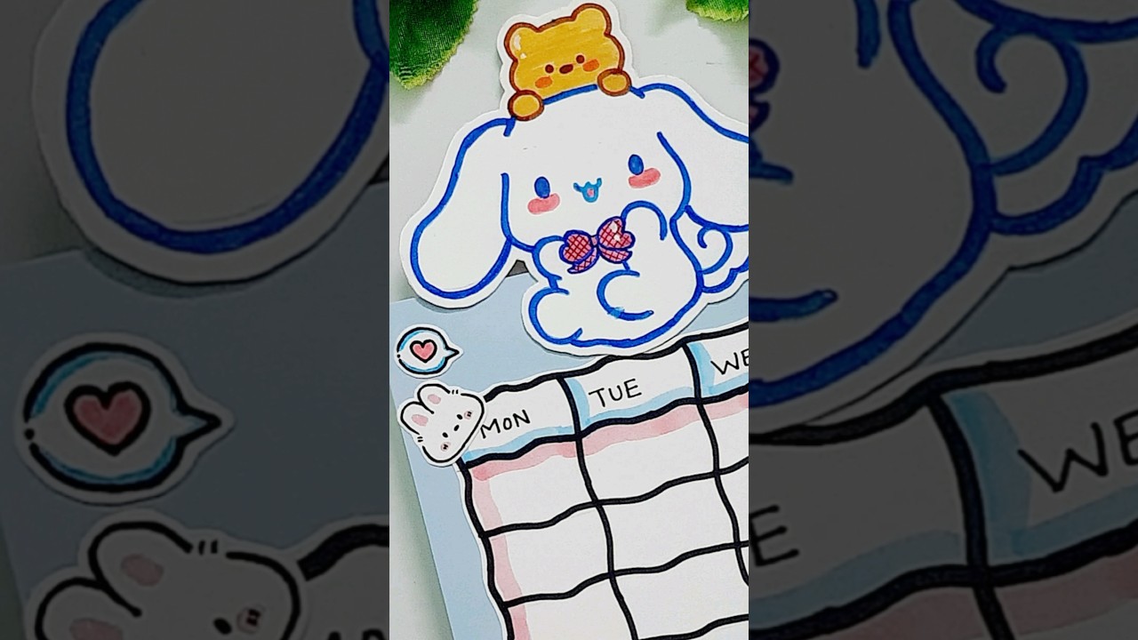 🤩 DIY Cutest Kawaii Time Table #Shorts  @meowart15
