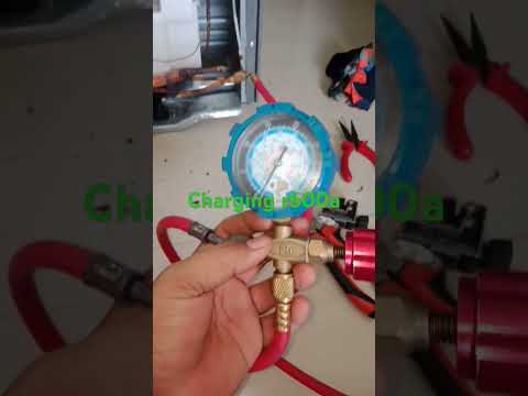 Charging r600a refrigerant