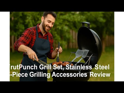 π FrutPunch Grill Set, Stainless Steel 5-Piece Grilling Accessories Review π