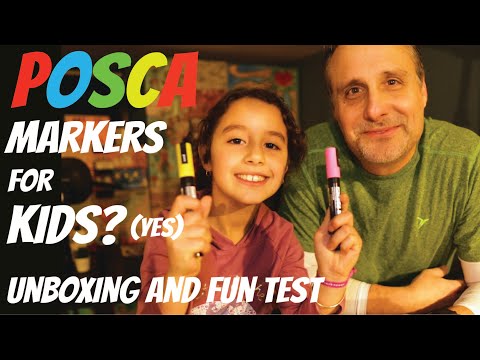 POSCA Markers for Kids? Yes! | Unboxing and Test | Ep 30