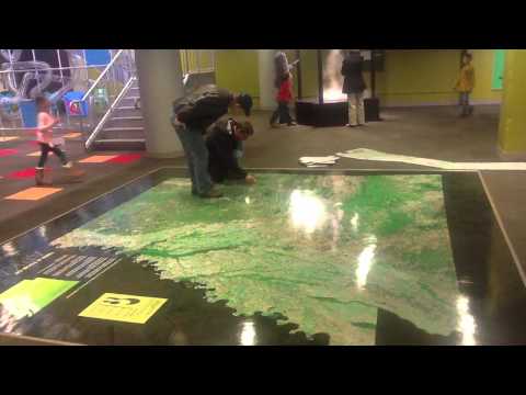 Satellite map of Arkansas at Museum of Discovery, Little Rock