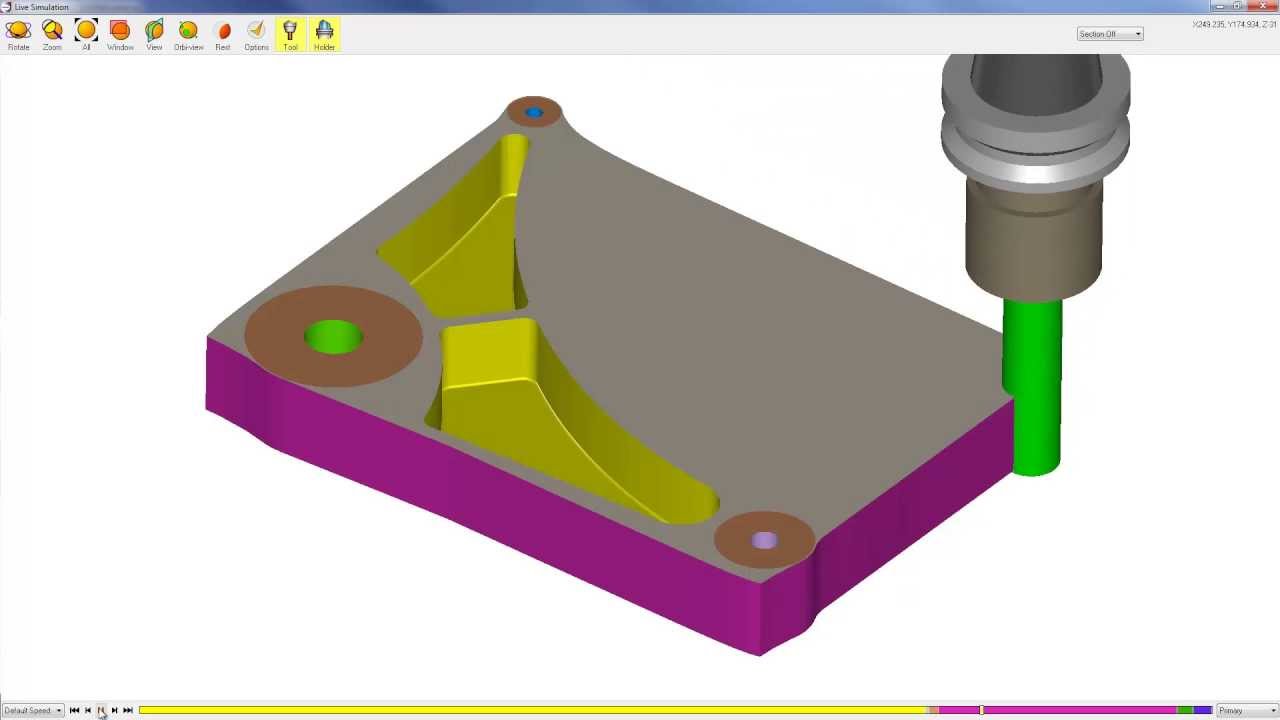 OneCNCXR5 Mill Machining Simulation