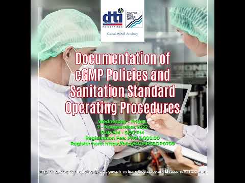 DOCUMENTATION OF CGMP POLICIES SSOP
