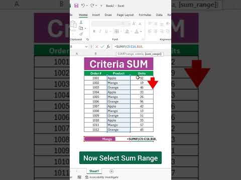 Use Criteria SUM In Seconds In Excel For Total #excel #exceltips #exceltricks #exceltutorial