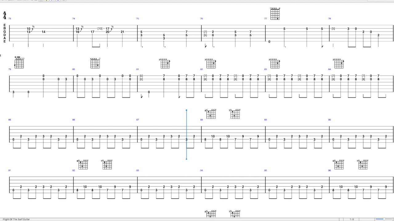 The Atlantics - Flight Of The Surf Guitar - Backing Track With Tabs