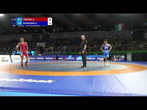 Repechage GR - 55 kg: A. VARZARI (ROU) v. K. KANAZAWA (JPN)