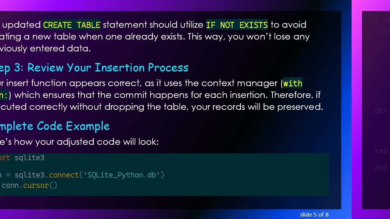Resolving the Python SQLite Database Not Committing Issue