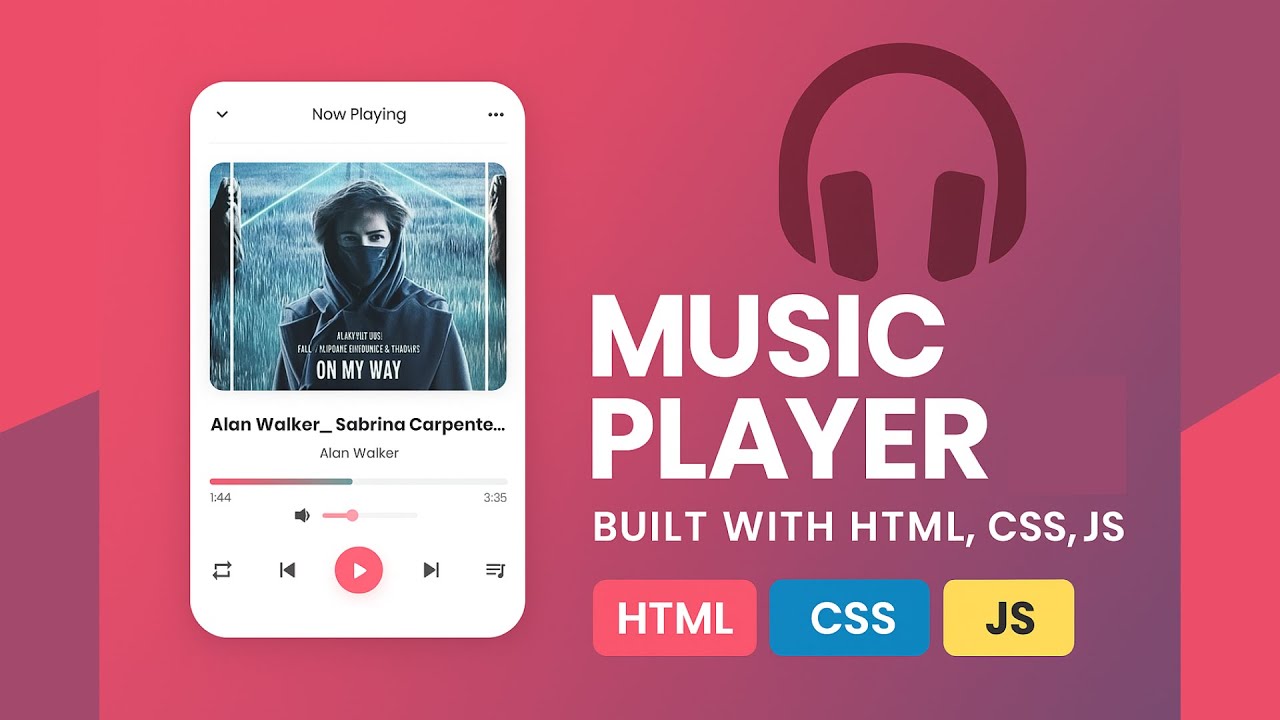 Music Player Demo | Audio Player using HTML, CSS & JavaScript