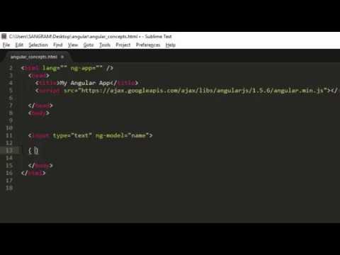 AngularJS ng-model, ng-bind & Express Tutorial for Beginners