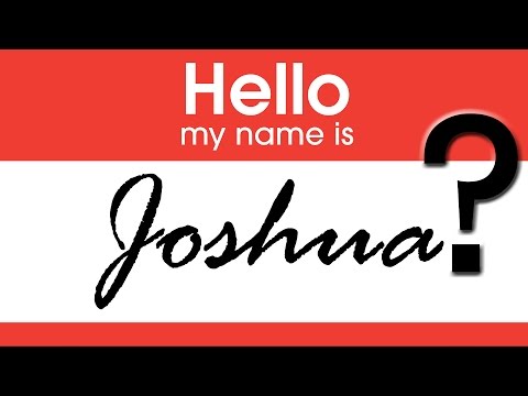 In the Name of...Joshua?