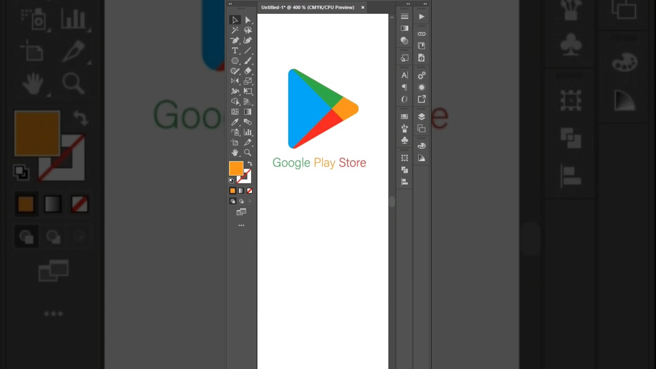 Google Play Store Logo Design Tutorial #google #googleplay #googleplaystoreshorts