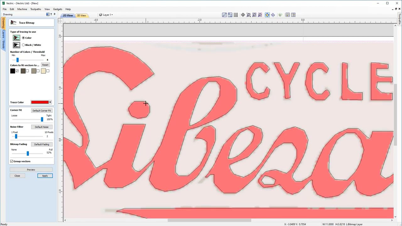Image to Vector Logo | Vectric V11 Tutorials