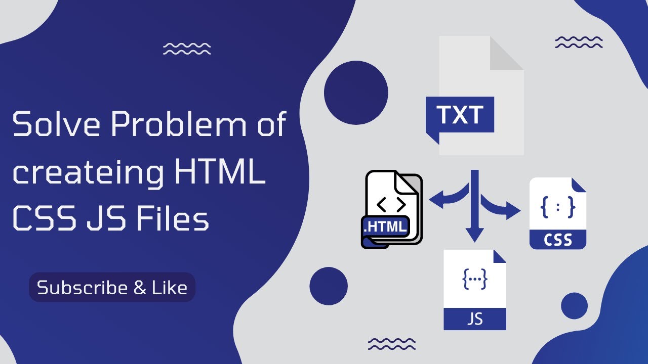 Solve the problem of converting a text file to an HTML CSS JS files
