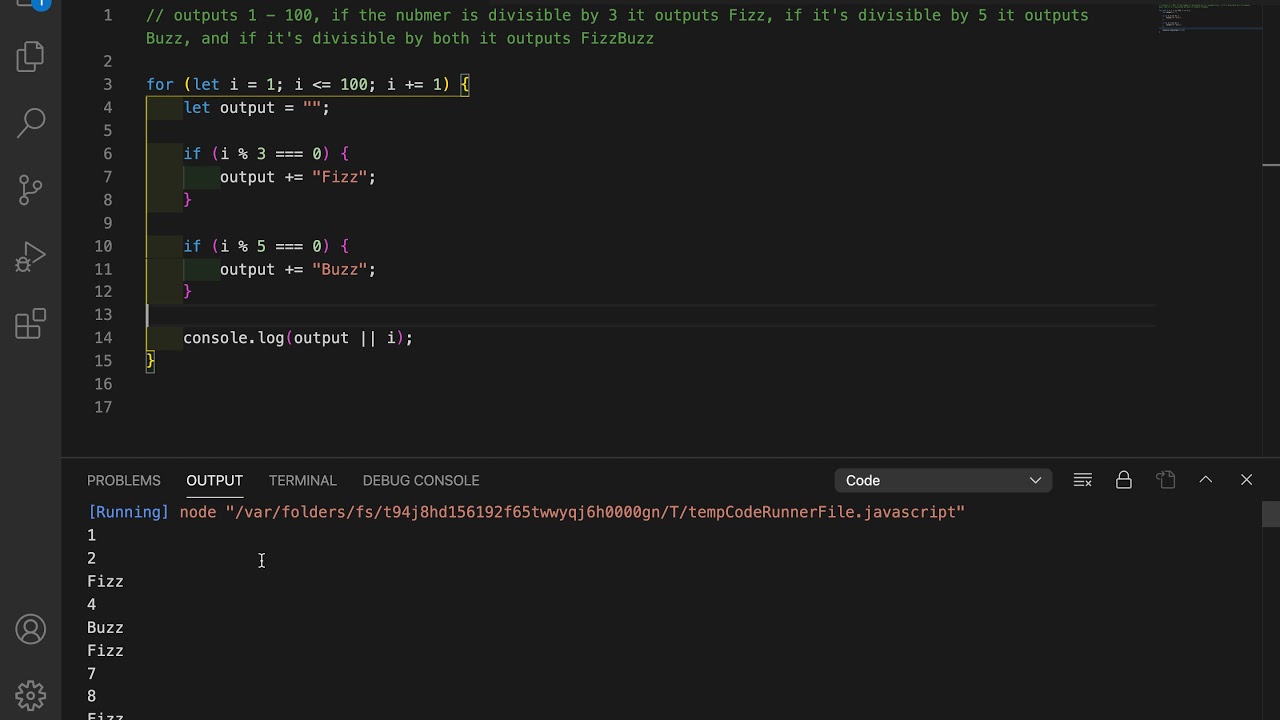 JavaScript FizzBuzz Challenge Tutorial