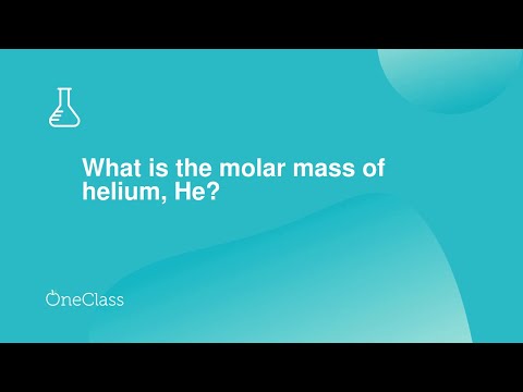 What is the molar mass of helium, He?