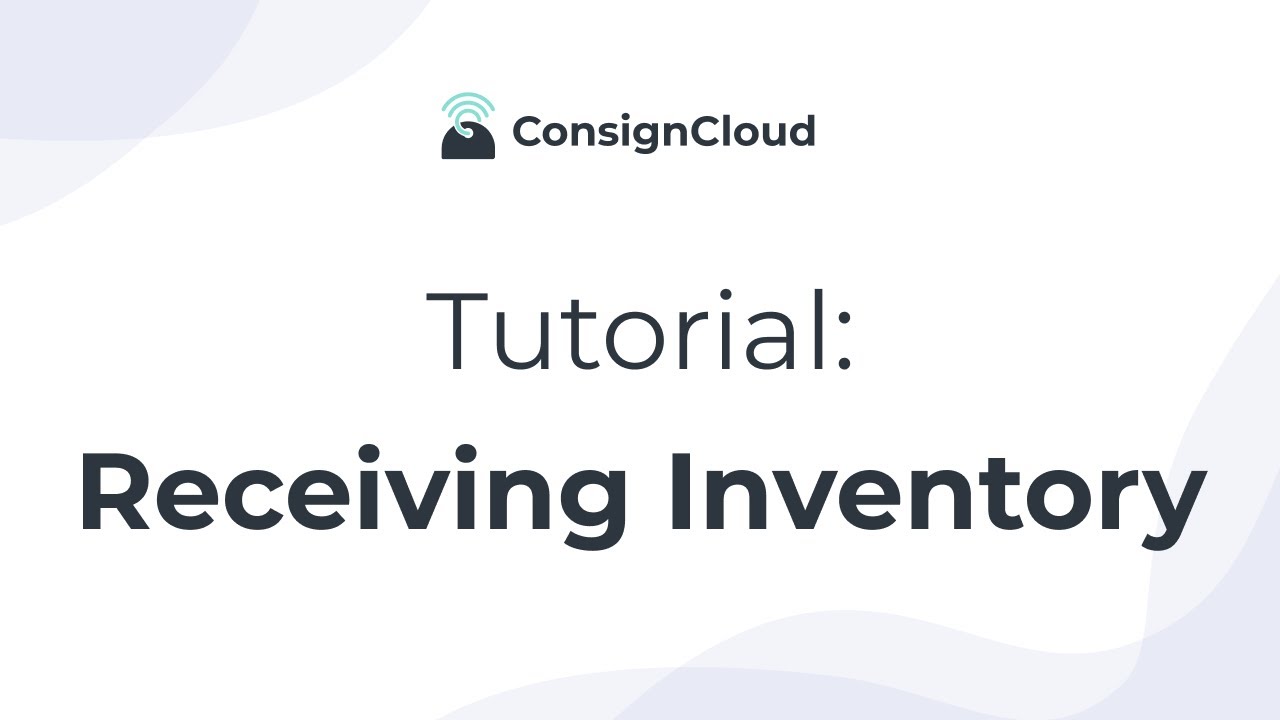 Tutorial — Receiving Inventory
